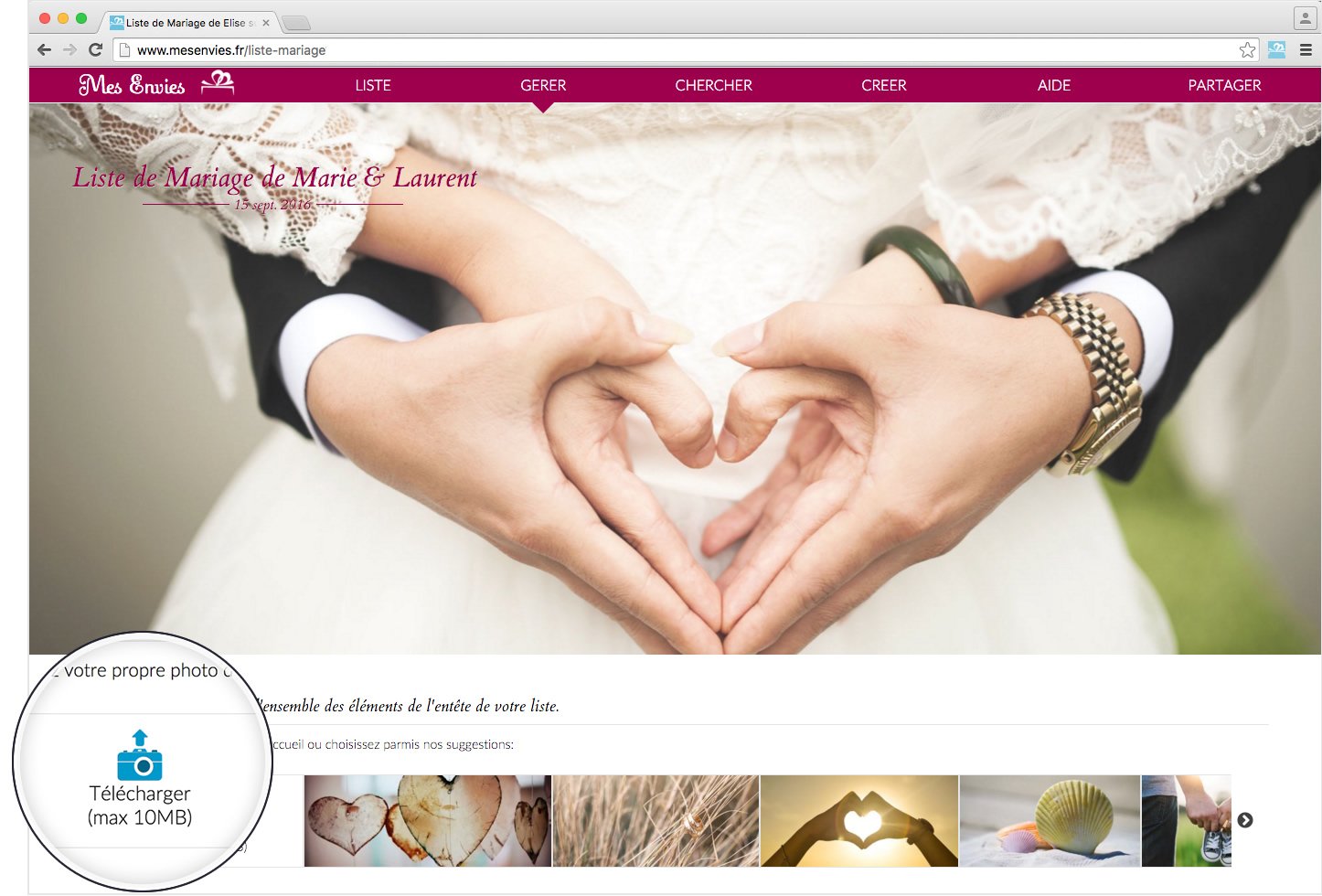Liste de mariage en ligne libre - Mes Envies